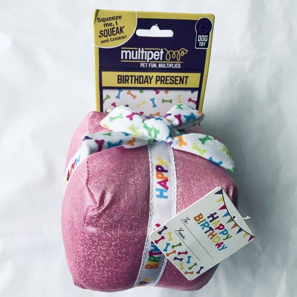 Multipet | Dog | Multipet Birthday Present Dog Toy Plush Squeaker ...